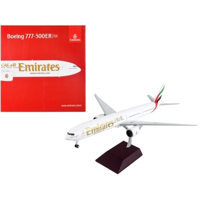 Boeing 777-200er Commercial Aircraft White With Striped Tail "gemini ...