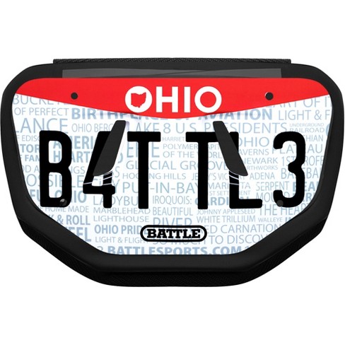 Battle Sports Adult License Plate Protective Football Back Plate - Ohio ...