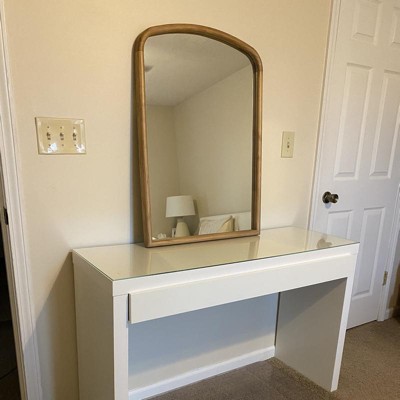 24" X 34" Wood Arch Decorative Wall Mirror Natural - Threshold ...