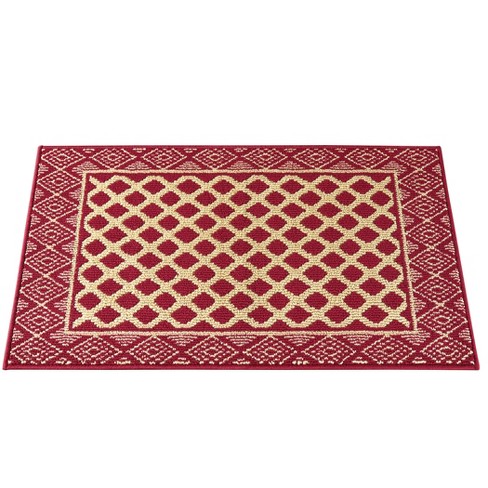 Collections Etc Elegant Jacquard Diamond Skid-resistant Accent Rug 26 ...