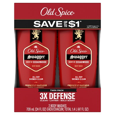 Old Spice Men's Swagger Scent Of Confidence Body Wash - Cedar Scent ...