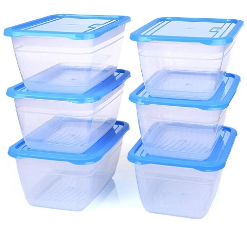 Food Storage Containers (large 4l, 6 Piece - 3 Lids, 3 Containers ...