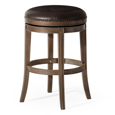 Flash Furniture 30'' High Backless Cappuccino Wood Barstool With Black ...