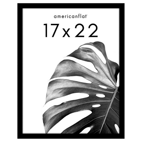 Americanflat Poster Frame 17x22 Inches - Black Wooden Picture Frame ...