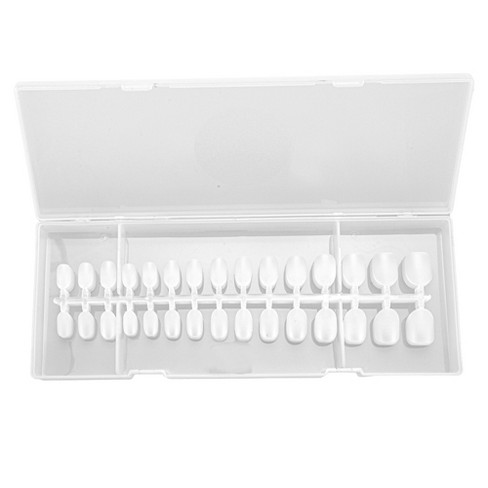 Unique Bargains Women's Short Round Fake Nails Clear 1 Set : Target