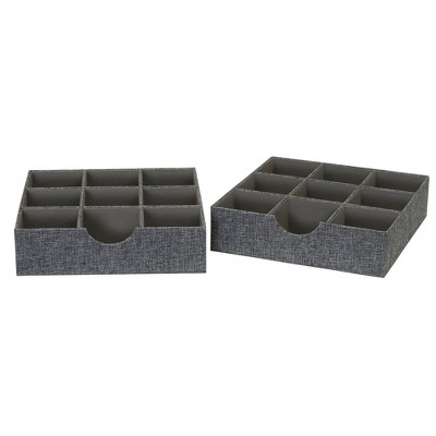 Household Essentials Set Of 2 Narrow Drawer Trays Iris Heather : Target