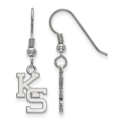 Black Bow Jewelry Sterling Silver Kansas State Wildcats Ncaa Dangle ...
