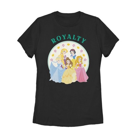 Women's Disney Princesses Cutety Cartoon T-shirt - Black - X Large : Target