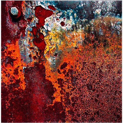 Glacier Gla124 Power Loomed Area Rug - Red/orange - 3'x3' - Safavieh ...