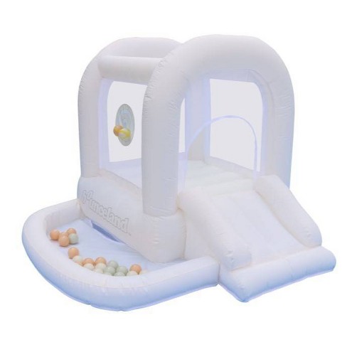 Bounceland Mini Inflatable Bounce House With Ball Pit - White : Target