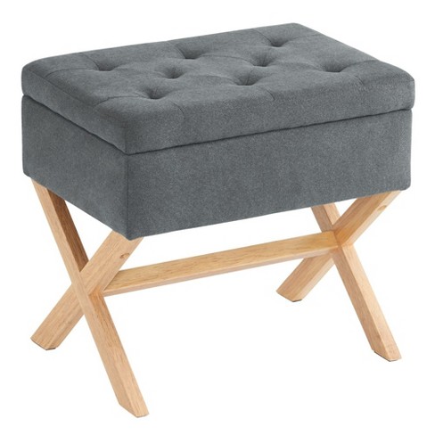 Lovmor 35 Inch Ottoman Storage Bench With Storage In Gray : Target