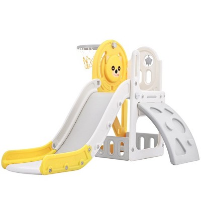 Kids Slide Playset Structure 9 In 1, Freestanding Spaceship Set With ...