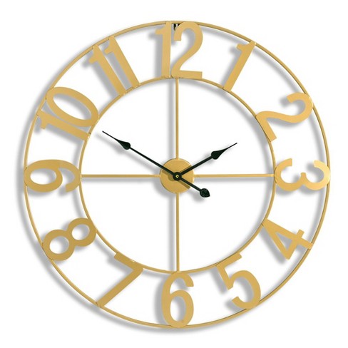 Sorbus 32 Inch Large Wall Clock For Living Room Decor (gold) : Target