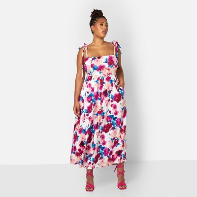 Rebdolls Women's Ana Floral Skater Maxi Dress : Target