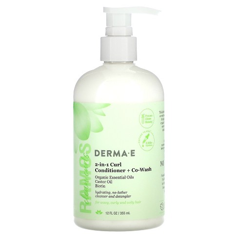 Derma E Ramos Clean Curls, 2-in-1 Curl Conditioner + Co-wash, For Wavy ...