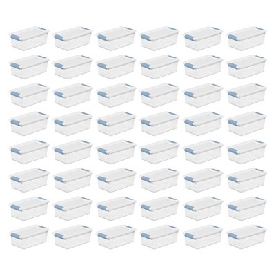 Sterilite 6 Qt Latching Storage Box, Stackable Bin With Latch Lid ...