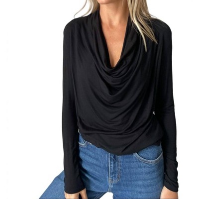 Women's Dylan Drape Neck Top - Six/fifty : Target