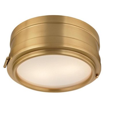 Hudson Valley Lighting Rye 2 - Light Flush Mount In Aged Brass : Target