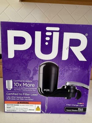 Pur Faucet Vertical Mount Water Filtration System Black : Target