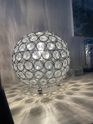 Crystal Ball Sequin Table Lamp Silver - Elegant Designs : Target
