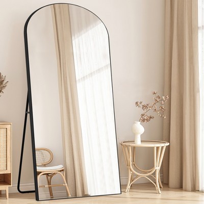Neutypechic Wood Frame Arched Full Length Mirror Leaning Mirror - 75 ...