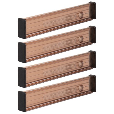 Mdesign Expandable Adjustable Kitchen Drawer Divider, Foam Ends, 8 Pack ...