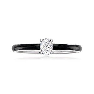 Ross-Simons 0.25 Carat Lab-Grown Diamond Ring With Black Enamel in ...