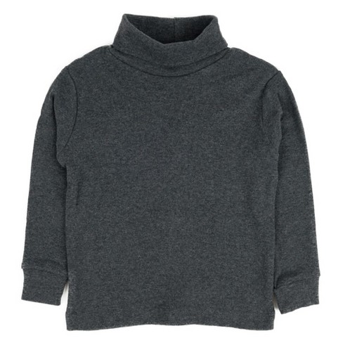 Leveret Kids Cotton Turtleneck Dark Gray 8 Year : Target