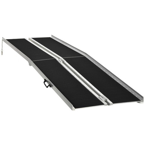 Homcom 10' Aluminum Skidproof Portable Wheelchair Ramp For Home, Steps ...