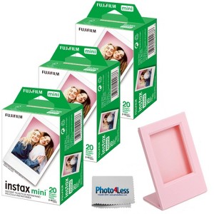 Fujifilm Instax Mini Twin Pack Instant Film (16437396) (3) + Frame for ...