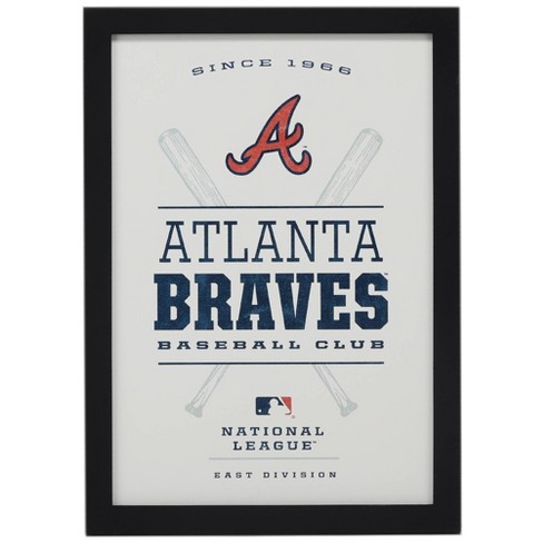 Mlb Atlanta Braves Baseball Framed Sign Panel : Target