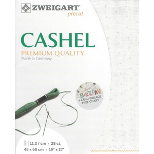 Zweigart Precut Cashel Mini Dots 28 count White with Grey Mini Dots ...