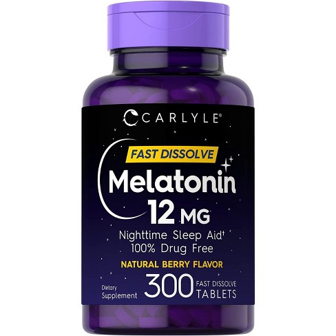 Carlyle Melatonin 12mg | 300 Fast Dissolve Tablets : Target