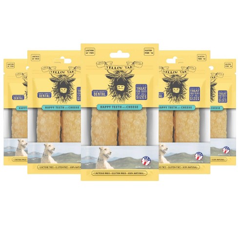 Yellow Yak Happy Teeth With Cheese Dog Dental Chew - Case Of 5/4 Oz ...