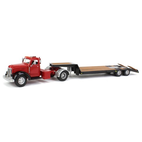 Spec Cast 1/50 Red International Kb-8 With Tandem Axle Lowboy Trailer ...