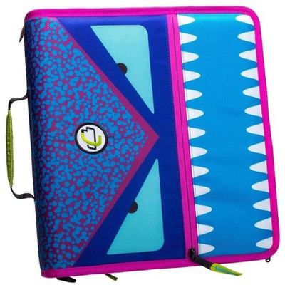 Case it Dual Monster Zipper Binder Double 1.5 D-Ring with Pockets, Pen ...