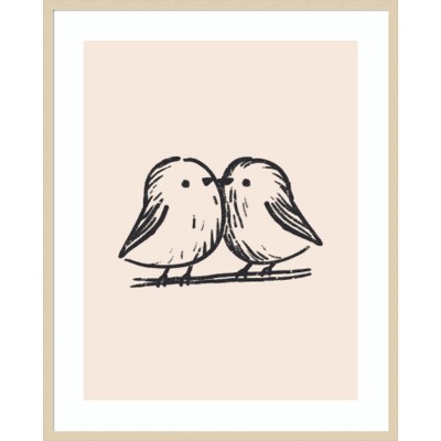 Amanti Art Tiny Birds By Treechild Wood Framed Wall Art Print : Target
