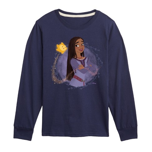 Disney Asha And Star Long Sleeve Graphic T-shirt - Navy - 5t : Target