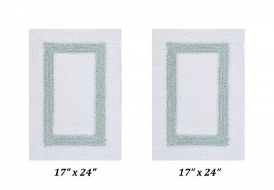 Better Trends Shaggy Border Bath Rug, 100% Cotton, 2 Piece Set (17" X ...