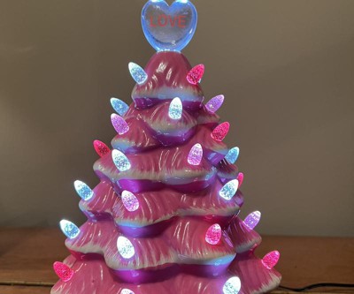 huge discount Pastel Pink Miss Valentine LED light up Retro Tree with ...