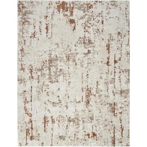 Nourison Concerto Modern & Contemporary Indoor Rug Ivory Rust 5'3"x7'3 ...