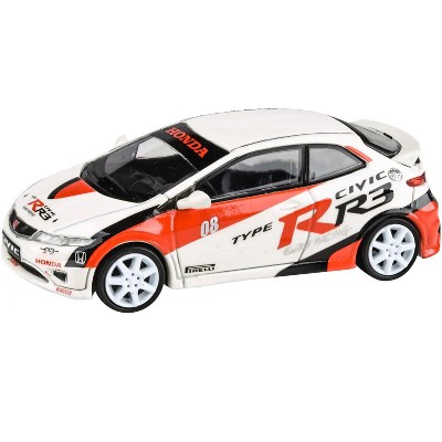 2007 Honda Civic Type R Fn2 White "race Livery" 1/64 Diecast Model Car ...