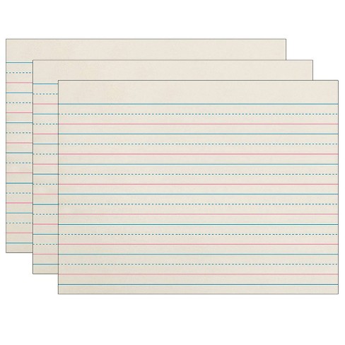3pk 500 Sheets/pk Zaner-bloser Newsprint Handwriting Paper Grade K ...