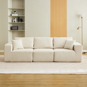 137" Modular Sectional Sofa, U-Shape Cloud Couch with Chaise – No ...