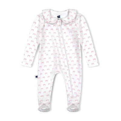 Girl Baby Pima Cotton Footie - Paper Cape 6-9m : Target
