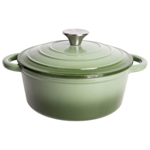 Lexi Home Enameled 2.8 Qt. Cast Iron Dutch Oven - Green Ombre : Target