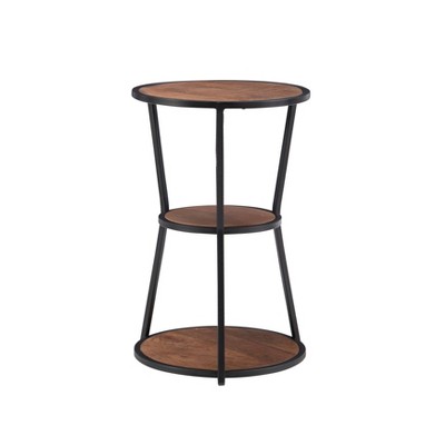 Anaya Glam Brushed Metal And Glass Leaf Accent End Table Gold - Baxton ...