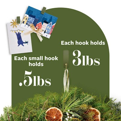 Command Limited Addition Holiday Mixed Hooks Pack Sage 10 Hooks 12 ...