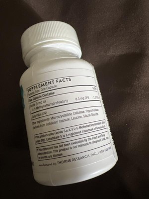 Thorne 5-mthf 5mg - Methylfolate (active B9 Folate) Supplement ...