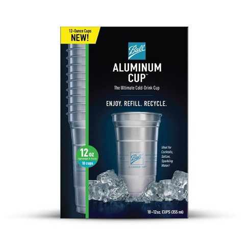 Ball Aluminum Cup Recyclable Party Cups - 12oz/18ct : Target